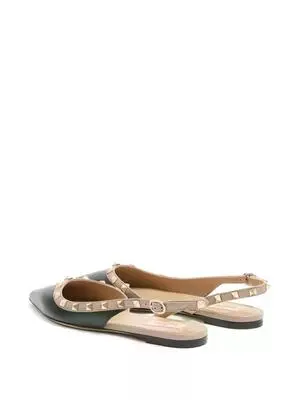 Valentino Garavani Rockstud Calfskin Flat Pumps