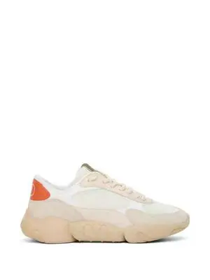 Valentino Garavani Bubbleback Mesh And Suede Trainers - Neutrals