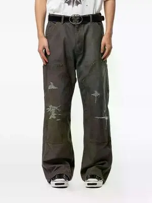KAMIYA Distressed Painter Trousers - Grey