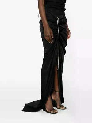 Rick Owens Draped Asymmetric Skirt - Black