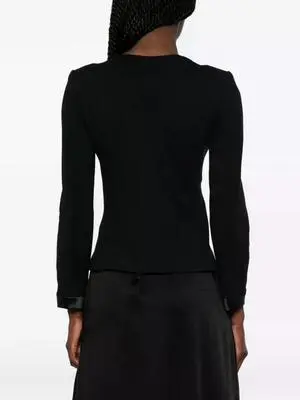 Emporio Armani Collarless Jacket With Bow Detail