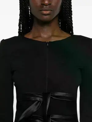 Emporio Armani Collarless Jacket With Bow Detail