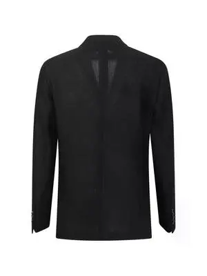 Tagliatore Double-breasted Textured Blazer - Black