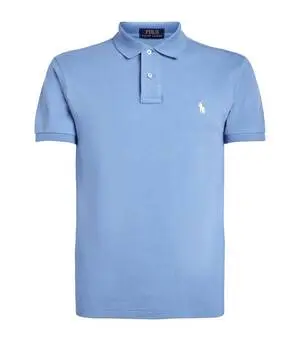 Polo Ralph Lauren Cotton Mesh Custom Slim Fit Polo Shirt With Embroidered Pony