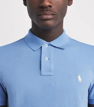 Polo Ralph Lauren Cotton Mesh Custom Slim Fit Polo Shirt With Embroidered Pony