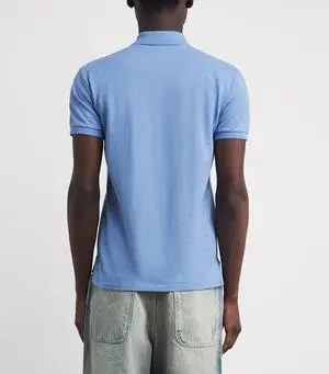 Polo Ralph Lauren Cotton Mesh Custom Slim Fit Polo Shirt With Embroidered Pony