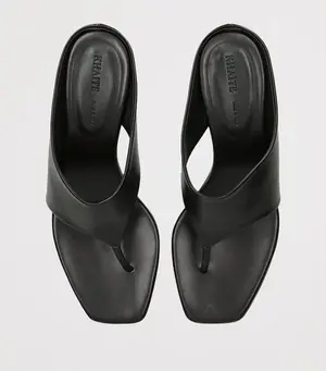 Khaite Marlow Leather Heeled Mules - Black