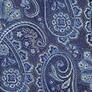 Eton Silk Paisley Neck Tie - Navy