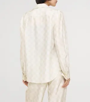 Burberry Silk Equestrian Knight Print Shirt