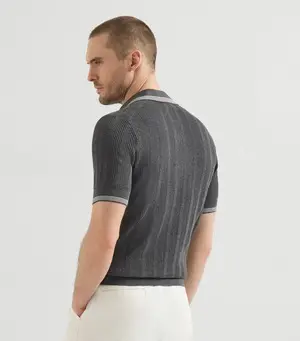 Brunello Cucinelli Cotton Polo Shirt - Grey
