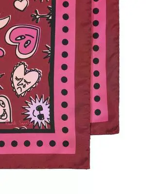 Paul Smith Heart-print Scarf - Red