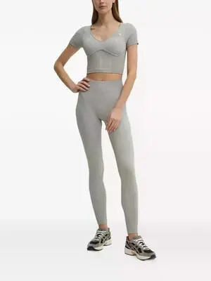 Guess Martina Ribbed Cropped Top - Grey
