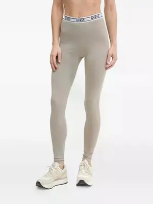 Guess Logo Waistband Leggings - Neutrals