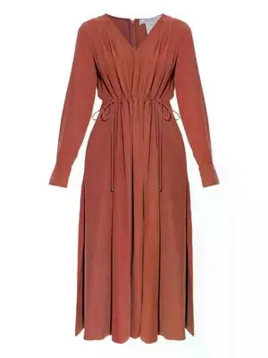 Max Mara V-neck Tie Midi Dress