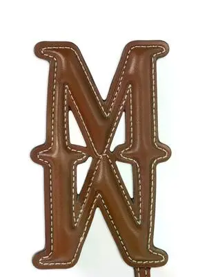 Max Mara Logo Leather Charm - Brown
