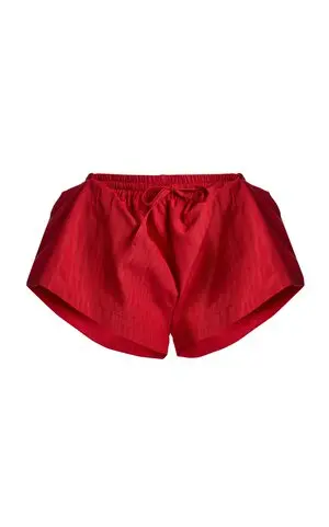 Christopher Esber Moire Cotton-blend Mini Shorts - Red