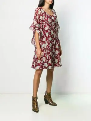 Chloé Floral Frill Sleeve Dress