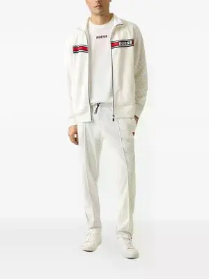 Guess Patterned Track Pants - White