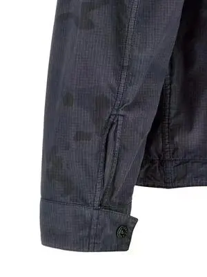 Stone Island Camouflage Print Ripstop Jacket - Blue