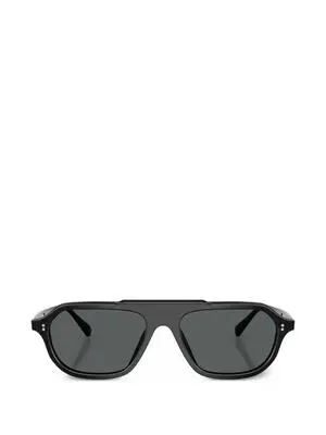 Oliver Spencer Estin Pilot-frame Sunglasses - Black