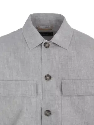 Peserico Slub-texture Button-pocket Jacket