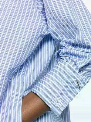 Marella Striped Cotton Shirt With Spread Collar