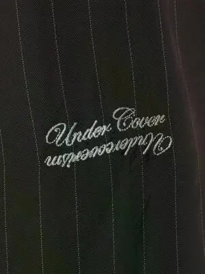 Undercover Embroidered Pinstripe Shorts - Brown