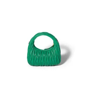 Miu Miu Wander Matelassé Nappa Leather Hobo Bag - Mango