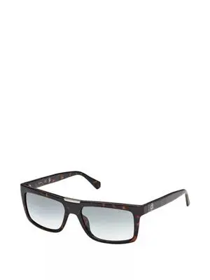 Guess Tortoiseshell-effect Rectangle-frame Sunglasses - Brown