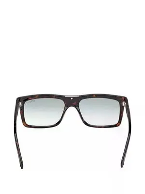 Guess Tortoiseshell-effect Rectangle-frame Sunglasses - Brown