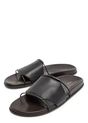 THE ROW Vivienne Leather Sliders