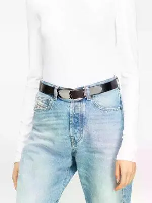 DIESEL® Sculptural Buckle Belt - Black