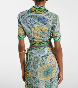Etro Floral Cotton Crop Top