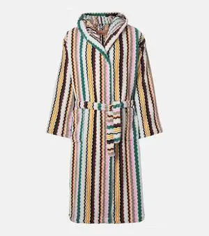 Missoni Aura Zigzag Cotton Terry Bathrobe - Multicoloured