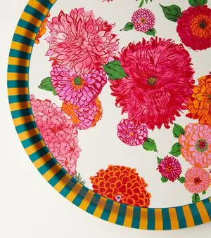La DoubleJ Bright Blooms Printed Birch Tray