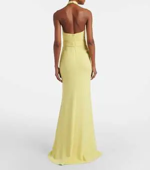 Elie Saab Halterneck Gown - Yellow