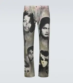Versace Printed Straight Jeans - Multicoloured