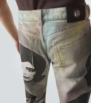 Versace Printed Straight Jeans - Multicoloured