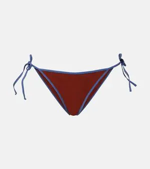 Prada Prada Low-Rise Bikini Bottoms Brown