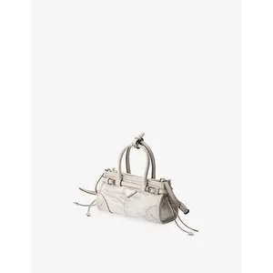 Prada Bonnie Small Printed Linen And Leather Shoulder Bag