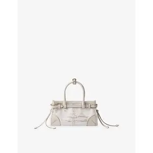 Prada Bonnie Small Printed Linen And Leather Shoulder Bag