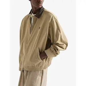 Prada Leather Collar Cotton Gabardine Jacket - Neutral