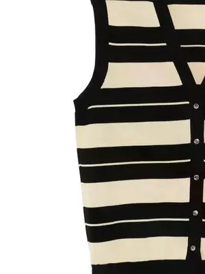 LESS Striped Buttoned Knit Vest