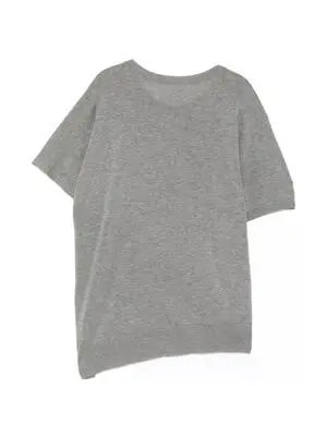 JNBY Short-sleeve Knit Top With Asymmetric Hem