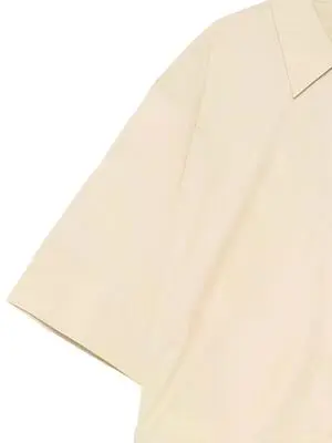 LESS Cropped Poplin Shirt With Drawstring Hem