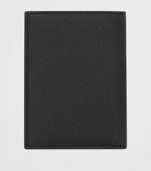 Saint Laurent Leather Cassandre Bifold Wallet - Black