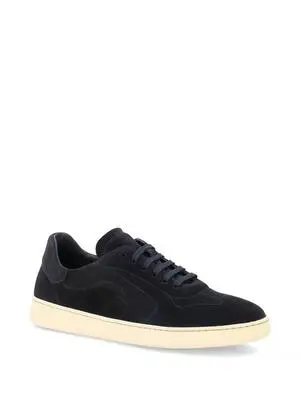 FRAU Suede Top-stitching Sneakers - Blue