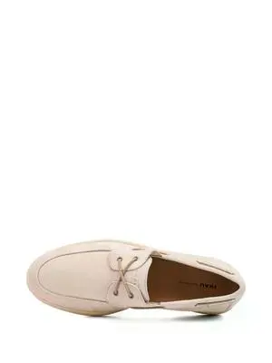 FRAU Logo Detail Boat Shoes - Neutrals