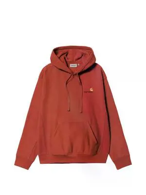 Carhartt Work In Progress American Script Logo-embroidered Drawstring Hoodie - Red