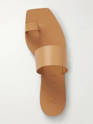 AeydĒ Sibel Leather Flat Sandals